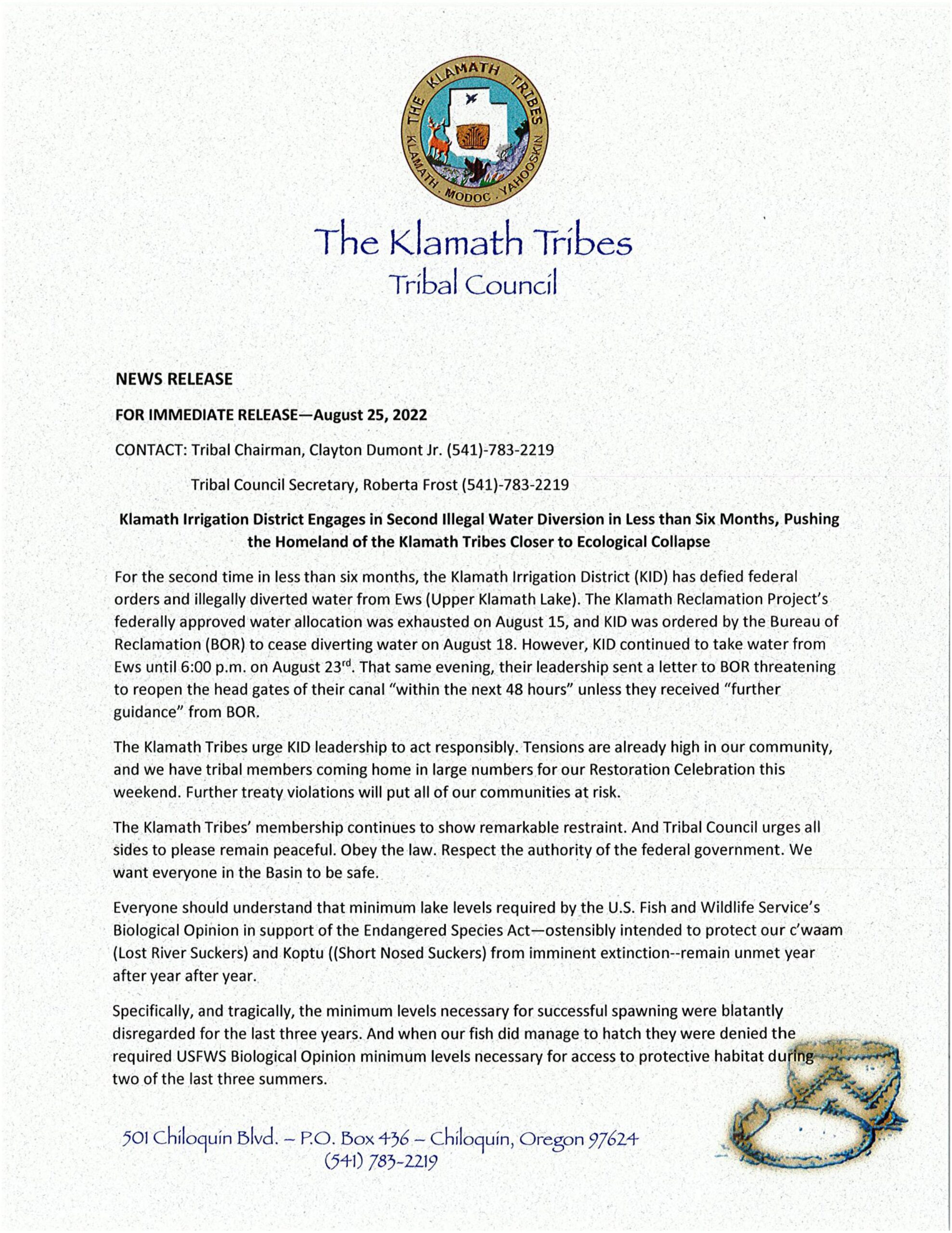 News | Klamath Tribes
