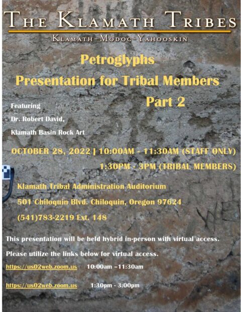 Petroglyph Presentation for Tribal Members | Klamath Tribes