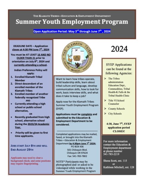 Education Department | Klamath Tribes